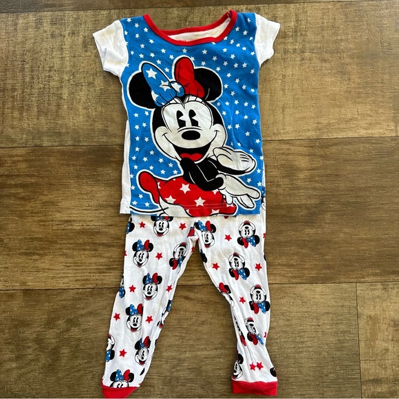 Disney | Pajamas | Disney Minnie Mouse Pajama Set Patriotic | Poshmark